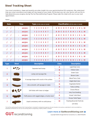 Fillable Online Stool Tracking Sheet Fax Email Print - pdfFiller