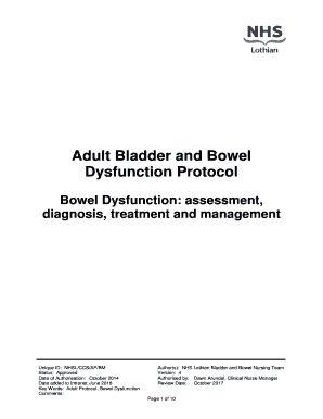 Fillable Online Adult Bladder and Bowel Fax Email Print - pdfFiller