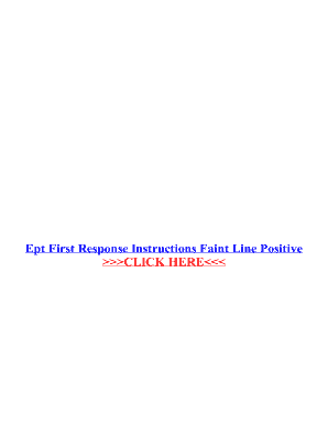 Fillable Online Ept First Response Instructions Faint Line Fax Email ...