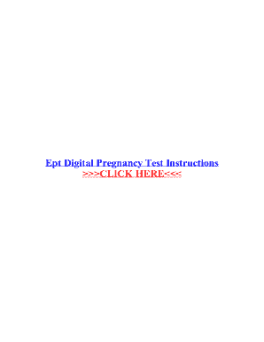 Fillable Online Ept Digital Pregnancy Test Instructions Fax Email Print ...