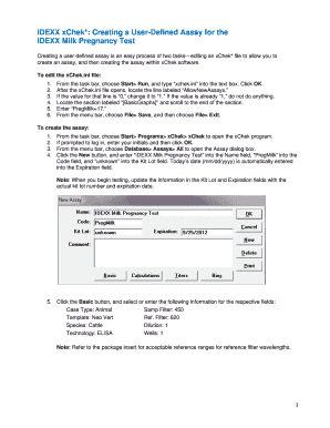 Fillable Online IDEXX Milk Pregnancy Test Fax Email Print - pdfFiller