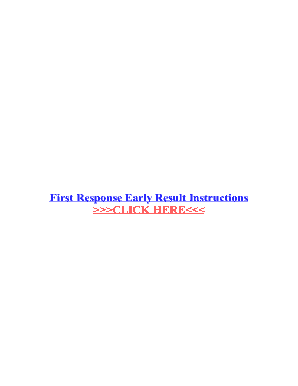 Fillable Online First Response Early Result Instructions Fax Email ...