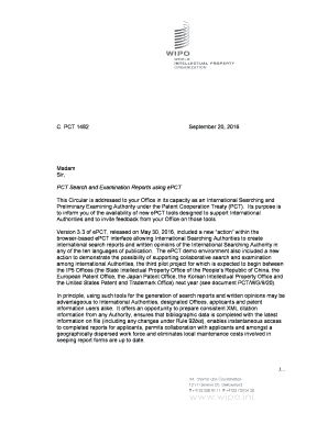 Fillable Online PCT Search and Examination Reports using ePCT Fax Email ...