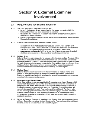 Fillable Online Section 9: External Examiner Fax Email Print - pdfFiller