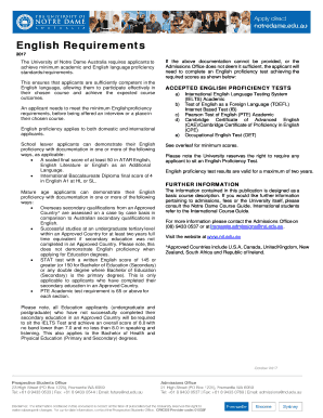 Fillable Online English Requirements Fax Email Print - pdfFiller