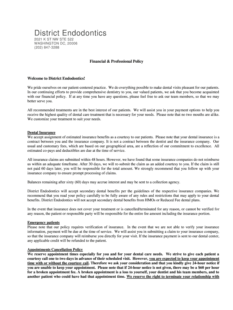 Fillable Online District Endodontics Fax Email Print - pdfFiller