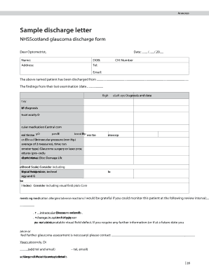 Fillable Online Sample discharge letter Fax Email Print - pdfFiller