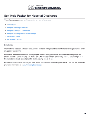 Fillable Online Self-Help Packet for Hospital Discharge Fax Email Print ...