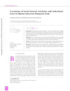 Fillable Online Score on Bipolar Spectrum Diagnostic Scale Fax Email ...