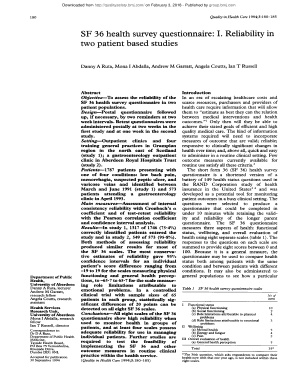 Fillable Online SF 36 health survey questionnaire: I Fax Email Print ...