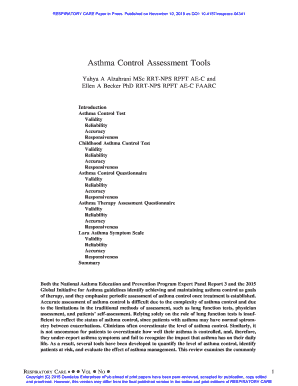Fillable Online Asthma Control Assessment Tools Fax Email Print - pdfFiller