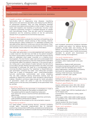 Fillable Online Spirometers, diagnostic Fax Email Print - pdfFiller