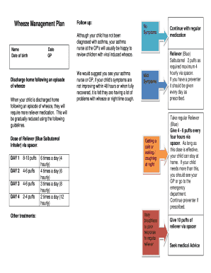 Fillable Online Wheeze Management Plan Fax Email Print - pdfFiller