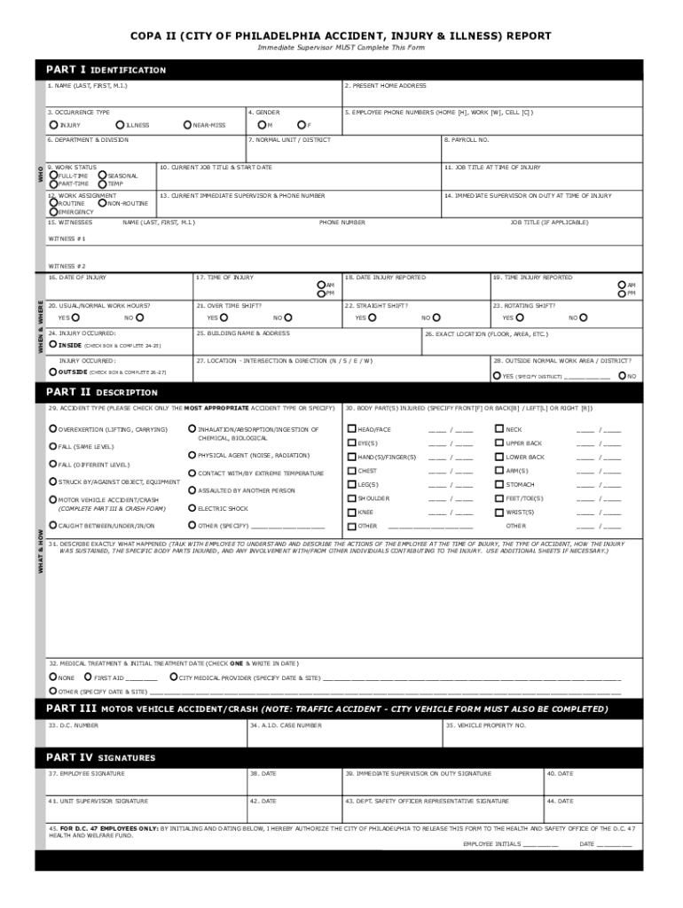 Fillable Online Injury On Duty Fax Email Print - pdfFiller