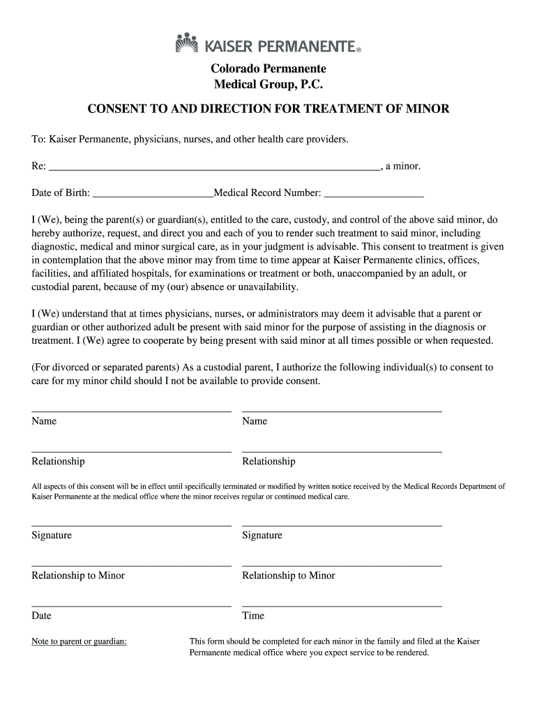 Fillable Online Kaiser Permanente Washington Pre-Authorization ...