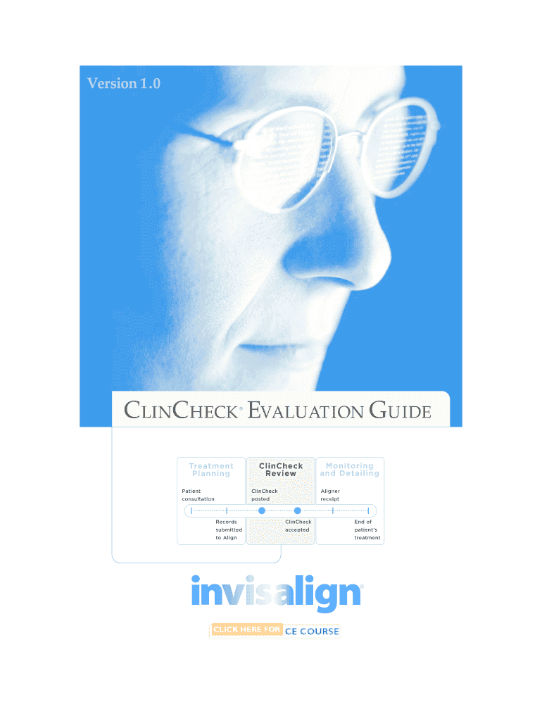 Fillable Online ClinCheck Evaluation Guide Fax Email Print - pdfFiller