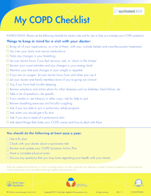 Fillable Online My COPD Checklist Fax Email Print - pdfFiller