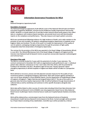 Fillable Online Information Governance Procedures for NELA Fax Email Print - pdfFiller