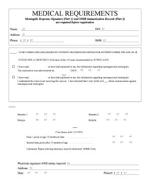 Fillable Online Meningitis Response Signature (Part 1) and MMR ...