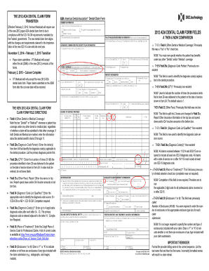 Fillable Online THE 2012 ADA DENTAL CLAIM FORM Fax Email Print - pdfFiller