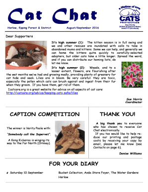 Fillable Online Cat Chat Fax Email Print - pdfFiller