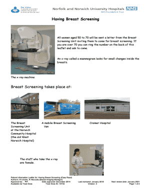 Fillable Online Having Breast Screening Fax Email Print - pdfFiller
