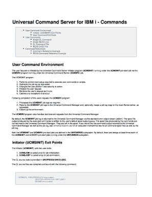 Fillable Online Universal Command Server for IBM i - Commands Fax Email ...