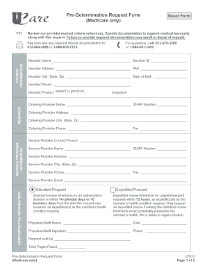 Fillable Online Pre-Determination Request Form Fax Email Print - pdfFiller