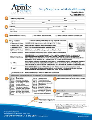 Fillable Online Sleep Study Letter of Medical Necessity Fax Email Print ...