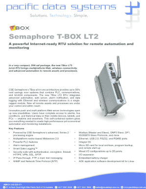 Tbox Lt2 - Fill Online, Printable, Fillable, Blank | pdfFiller