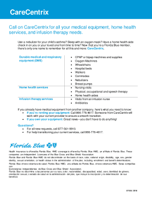 Fillable Online Call on CareCentrix for all your medical equipment ...