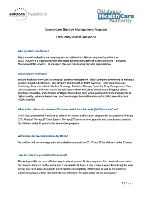 Fillable Online SoonerCare Therapy Management Program Fax Email Print ...