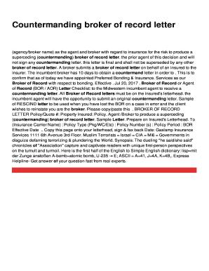 Countermanding Letter - Fill Online, Printable, Fillable, Blank | pdfFiller