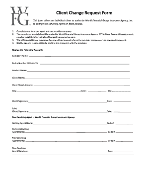 Fillable Online Client Change Request Form Fax Email Print - pdfFiller