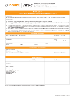 Fillable Online Total/Partial and Permanent Disability Claim Form Fax Email Print - pdfFiller