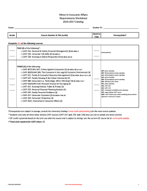 Fillable Online Requirements Worksheet Fax Email Print - pdfFiller