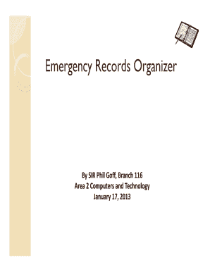 Emergency Records Organizer Software - Fill Online, Printable, Fillable ...