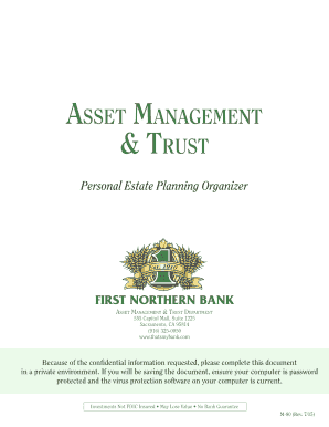 Fillable Online Personal Estate Planning Organizer Fax Email Print ...