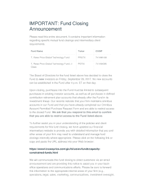 Fillable Online IMPORTANT: Fund Closing Fax Email Print - pdfFiller
