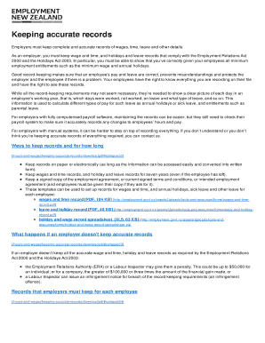 Fillable Online Keeping accurate records Fax Email Print - pdfFiller