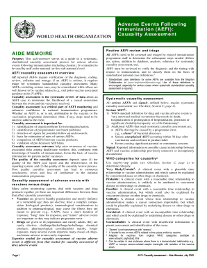 Fillable Online Immunization (AEFI): Fax Email Print - pdfFiller
