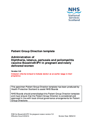 Fillable Online Patient Group Direction template Fax Email Print ...