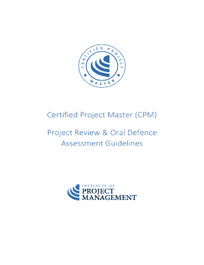 Fillable Online Certified Project Master (CPM) Fax Email Print - pdfFiller