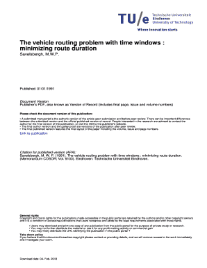 Fillable Online The vehicle routing problem with time windows : Fax ...