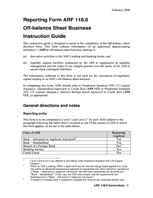Fillable Online apra gov Reporting Form ARF 118 Fax Email Print - pdfFiller