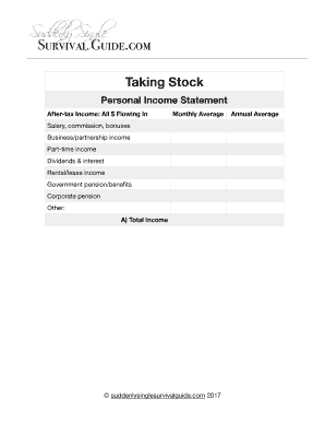 Fillable Online Personal Income Statement Fax Email Print - pdfFiller