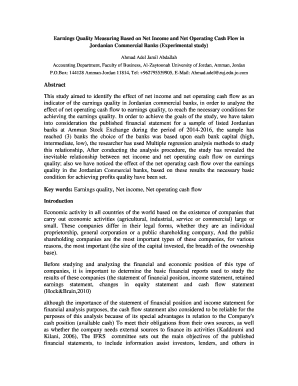 Fillable Online Earnings Quality Measuring Based on Net Income and Net ...