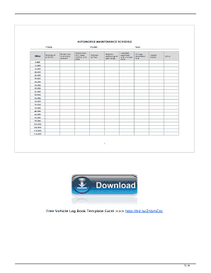 Fillable Online Free Vehicle Log Book Template Excel http://bit Fax ...