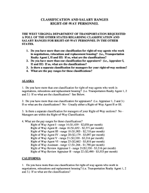 Fillable Online CLASSIFICATION AND SALARY RANGES Fax Email Print ...