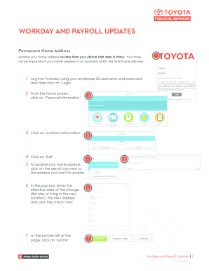 Fillable Online WORKDAY AND PAYROLL UPDATES Fax Email Print - pdfFiller